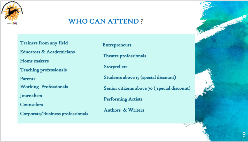 KATHALAYA STORYTELLING 3-Day Certified Beginners Course - MAYAAKATHA